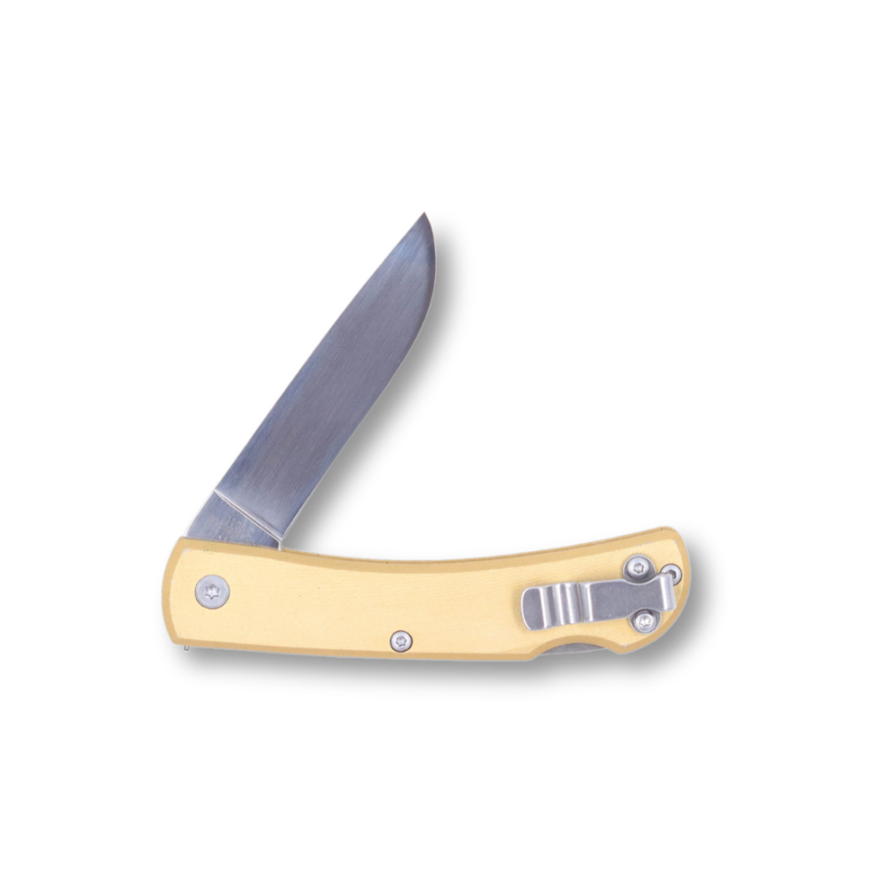 1106C - 3 5/8" GOLD ALUMINUM LOCKBACK - Moore Maker Wholesale