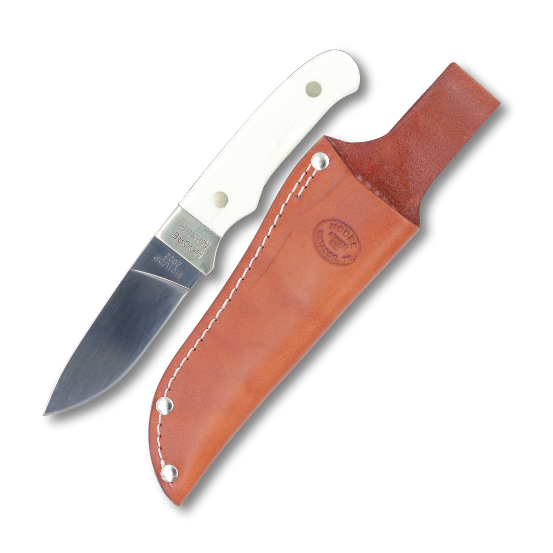 5101UDP - 8 1/8" WHITE BONE DROP POINT - Moore Maker Wholesale